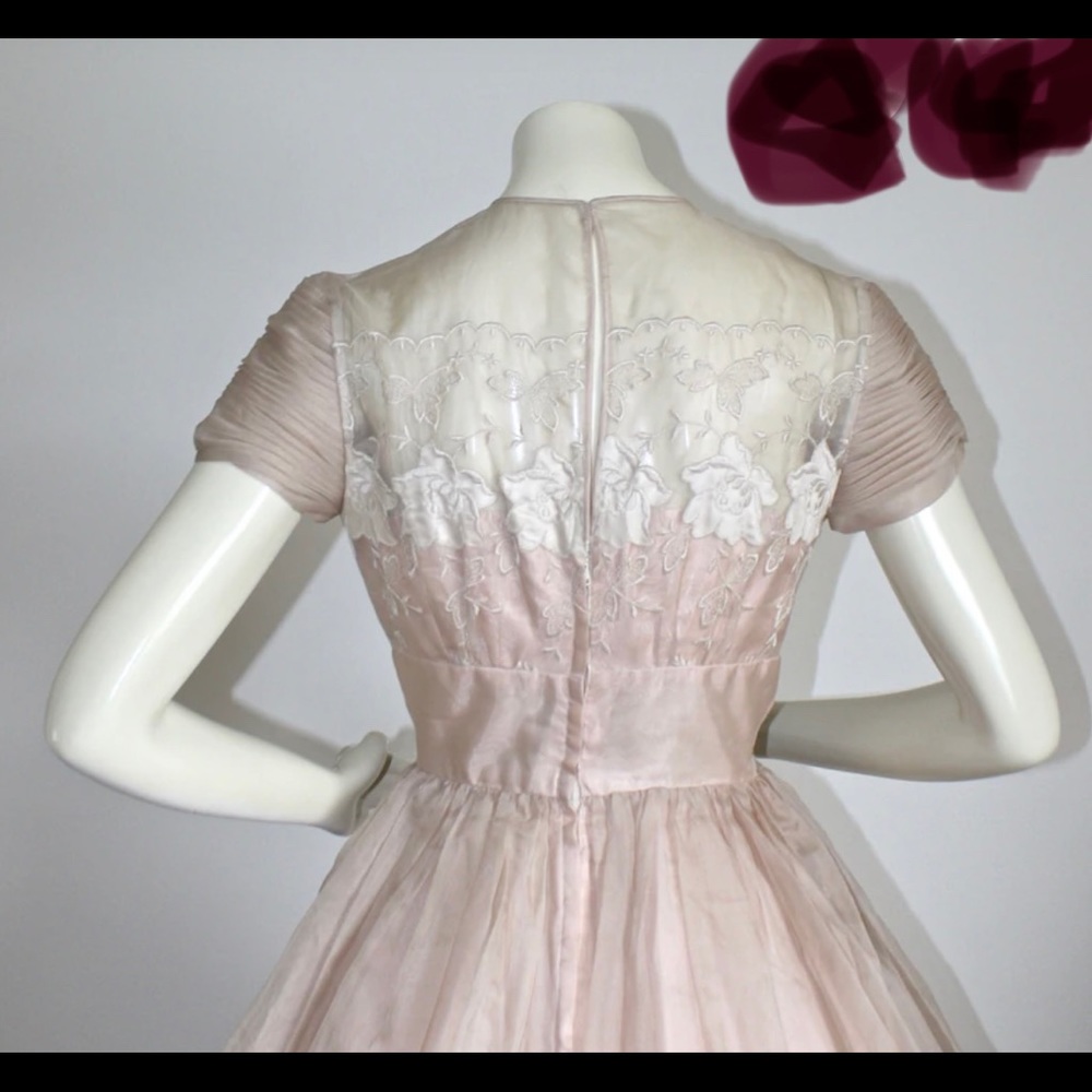 1950s Sheer Chiffon Vintage Dress - Gem